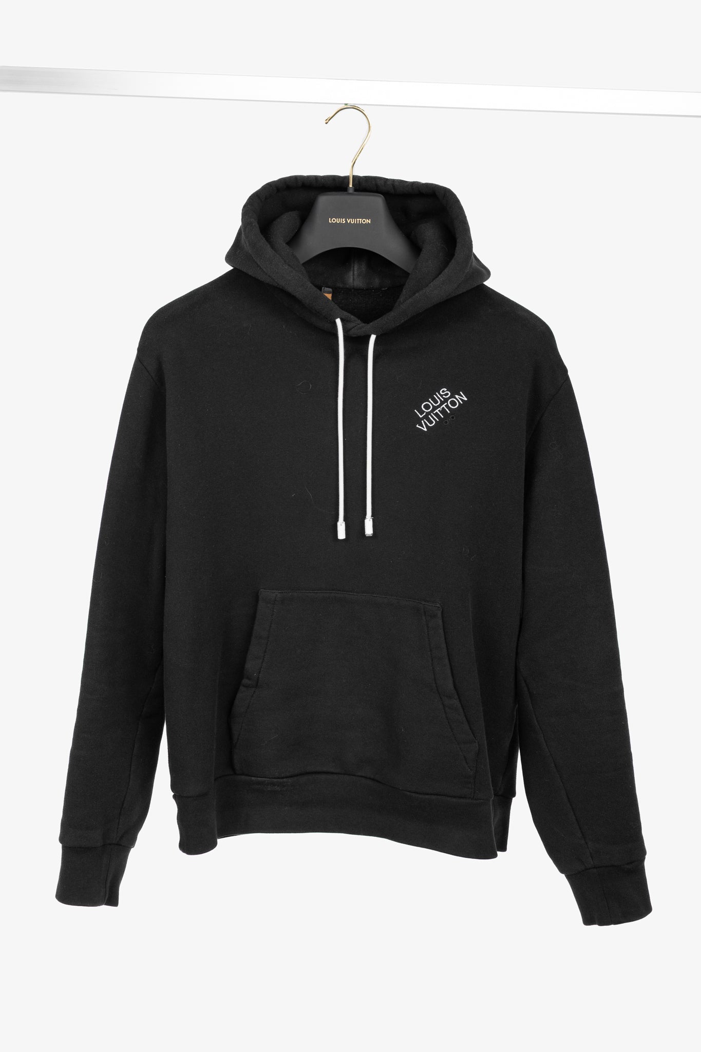 Louis Vuitton Black Embroidered Signature Cotton Hoodie – Blogger Armoire